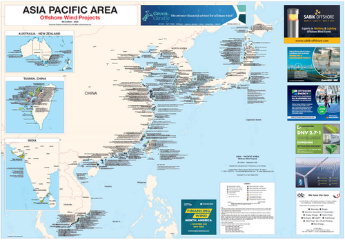 Asia Pacific- Offshore Wind Farm Projects Map, 6th ed. September 2022 ...