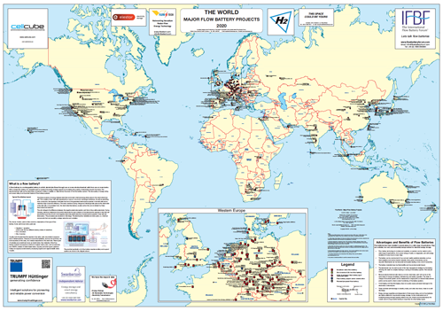 World – Major Flow Battery Projects Map | mapsglobespecialist