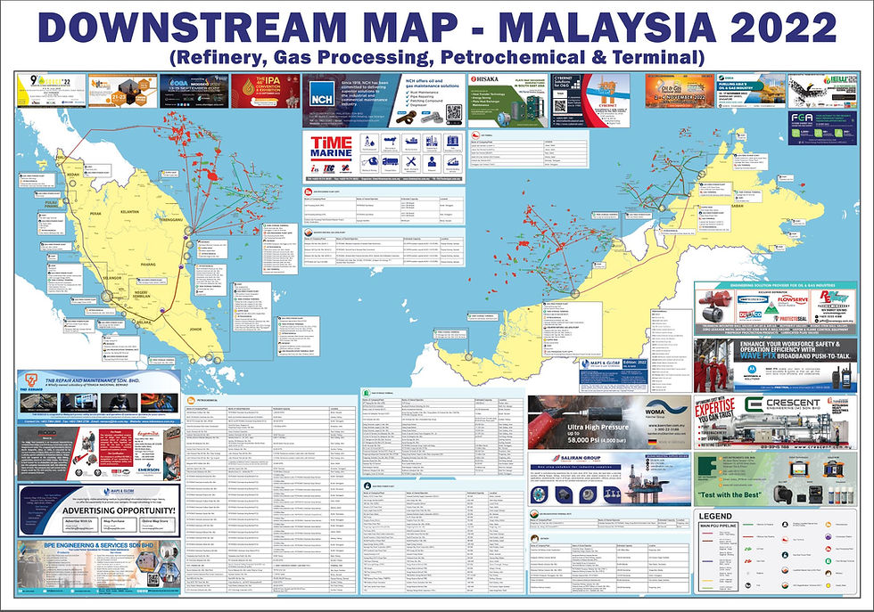 Downstream Map - Malaysia (ADV) | mapsglobespecialist