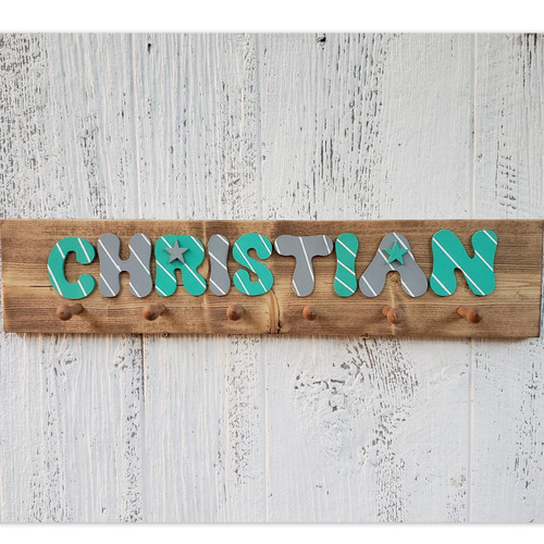 Large Custom Kids Name Rack, Vintage Styled Personlized Rack, 10 ...