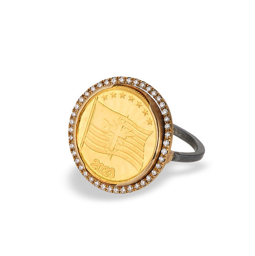 Diamond Bezel Coin Ring | Genesis Fine Jewelry