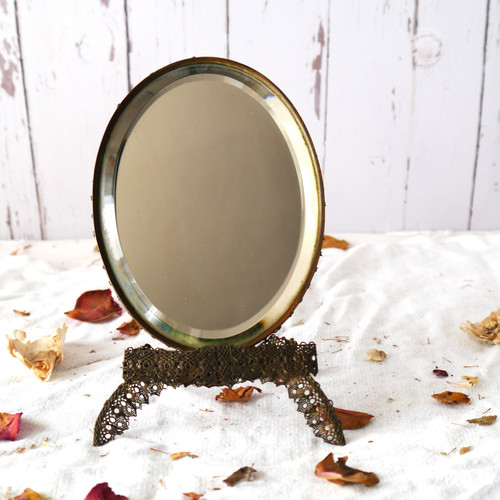 Mini Antique Decorative Bevelled Vanity Mirror | Milner & Pearce