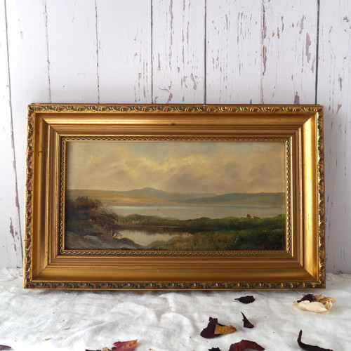 Framed Victorian Welsh River Scene Painting by B Wadham | Milner & Pearce