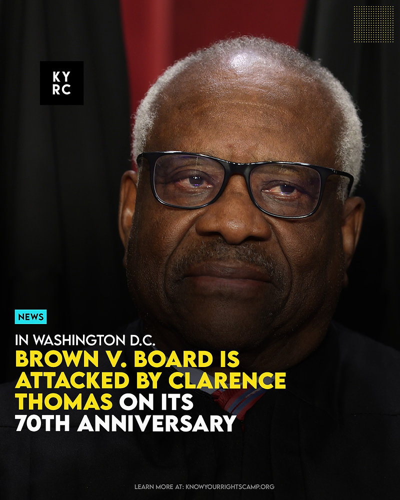 Brown v. Board Is Attacked By Clarence Thomas On Its 70th Anniversary