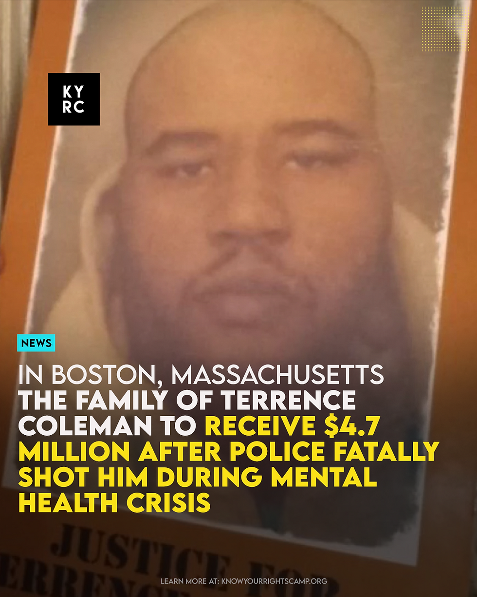 The Family Of Terrence Coleman To Receive $4.7 Million After Police ...