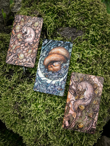 Oak, Ash & Thorn wooden magnet set | Three Trees Tarot