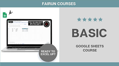 Google Sheets Courses | FAIRUN