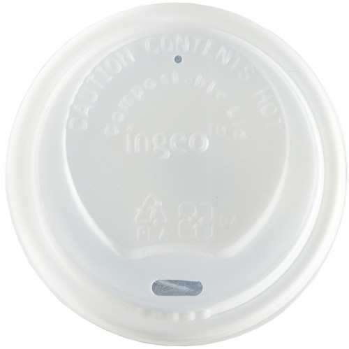 12oz/16oz White Domed, Compostable, Sip-Thru Travel lids | Select Sundries