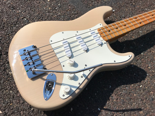 Custom Built D-Town Guitars S Style Tremelo Strat Bass Blonde | dtown