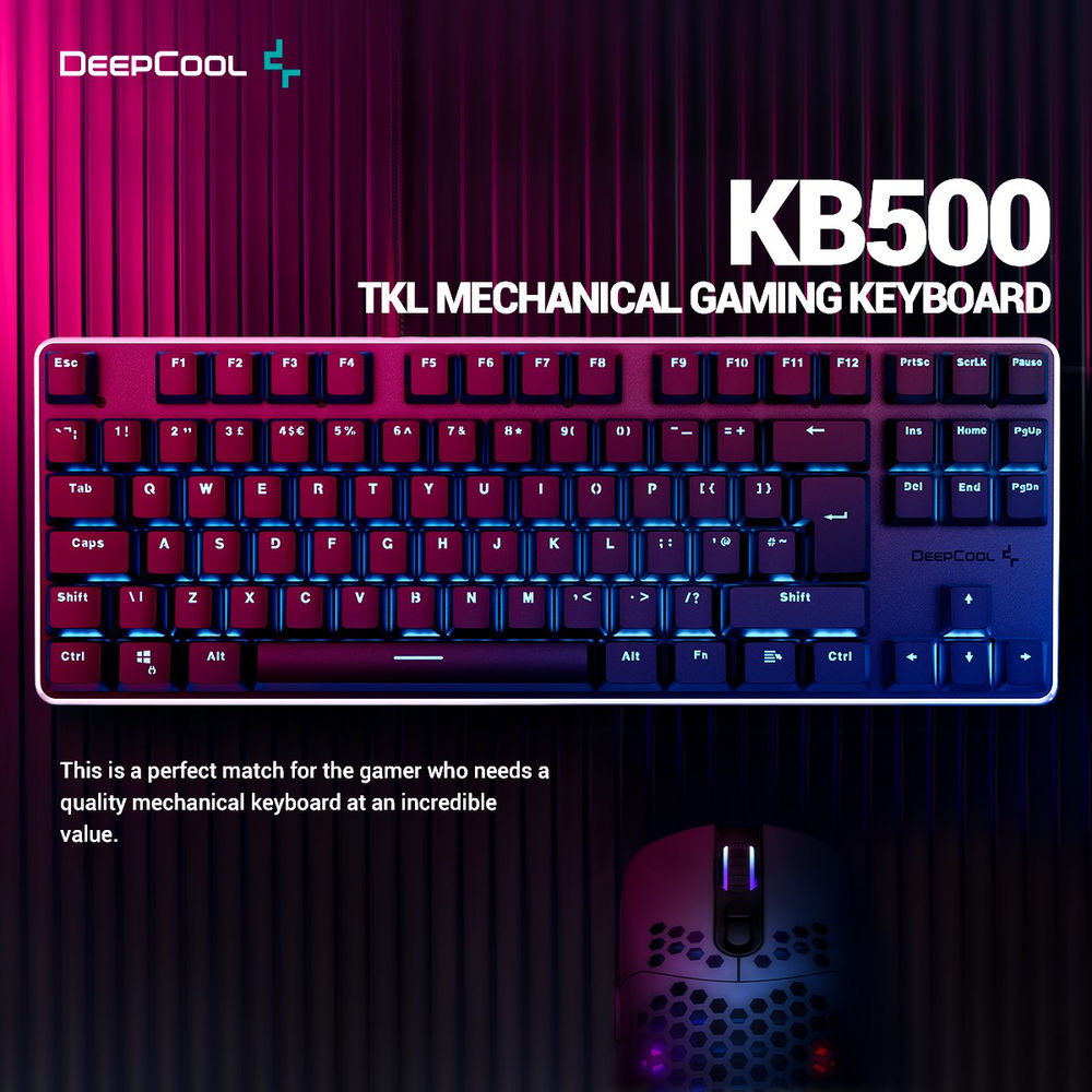 DeepCool expands their Gaming range offering and launches the KB500 TKL ...
