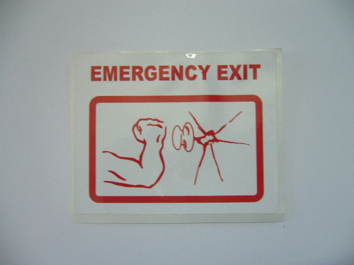 Emergency Exit Sticker | Vivid Signs Limited