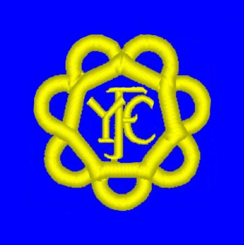 YFC logo PES embroidery Pattern | Blue Ewe Embroidery