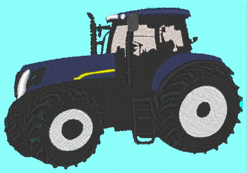 New Holland tractor 5" PES Embroidery Pattern | Blue Ewe Embroidery