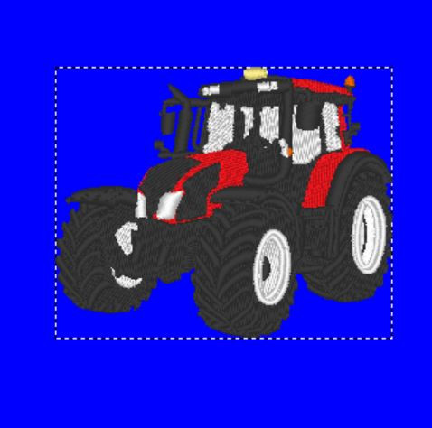 Valtra Tractor pes Embroidery Pattern | Blue Ewe Embroidery