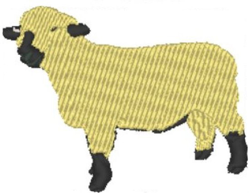 Hampshire Down Sheep PES embroidery pattern | Blue Ewe Embroidery
