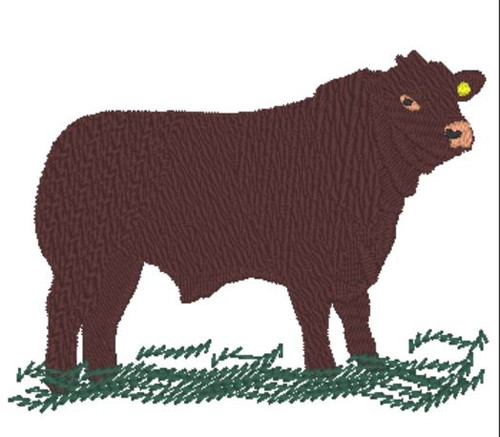 Lincoln Red Bull Pes embroidery pattern | Blue Ewe Embroidery