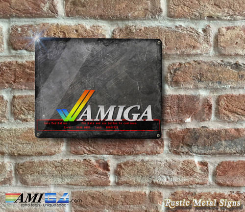 Rustic Amiga Logo - Retro Reproduction Metal Sign | AMI64.com