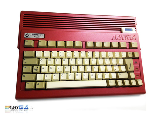 Red Recapped Amiga A600 with Extras