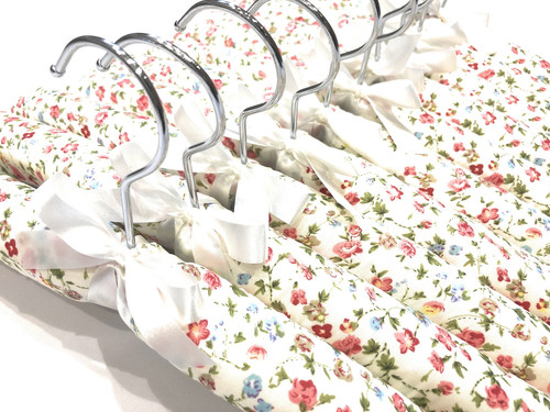 Beatrice Pretty Flower Floral ~ Cushioned Clothes Hangers | Florencelilly