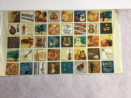 Panel 9 Musical Squares CT6911 | Country Threads