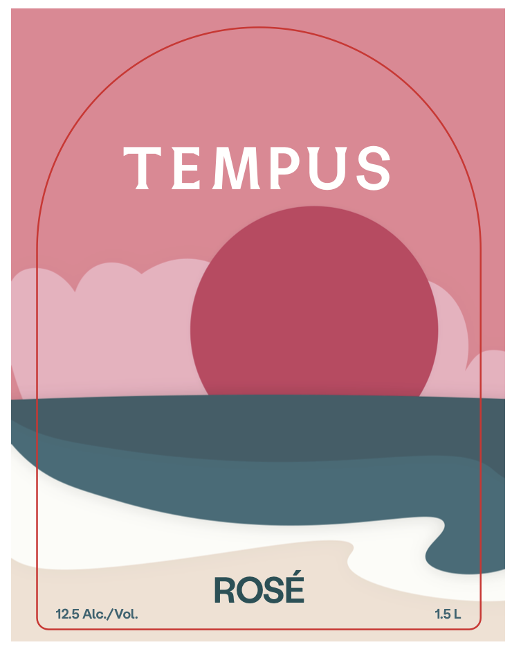 Tempus Two Rosé Label Design