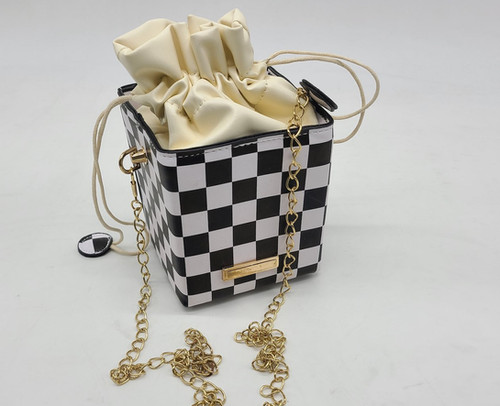Mini Checkered Bucket Bag | RaceChex