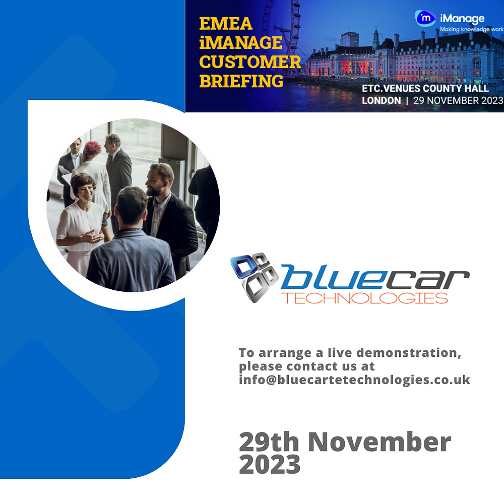 iManage Event; Blue Car Technologies