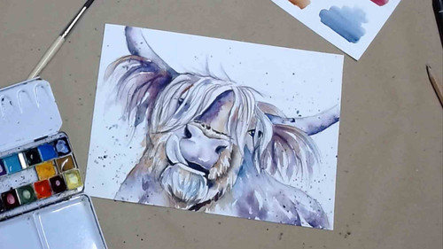 Fun Cow Watercolour Tutorial | Eunice J Friend