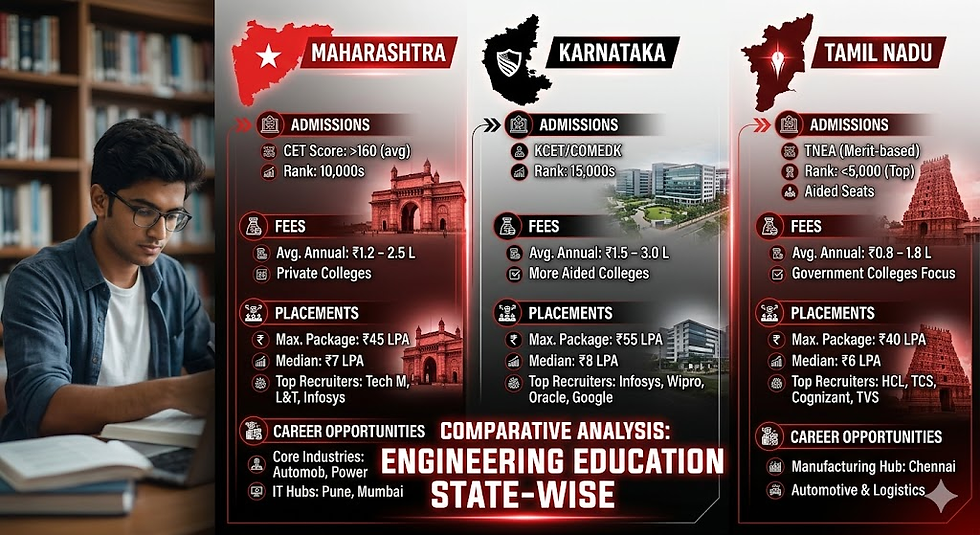 Maharashtra vs Karnataka vs Tamil Nadu Engineering Admissions — Why ...
