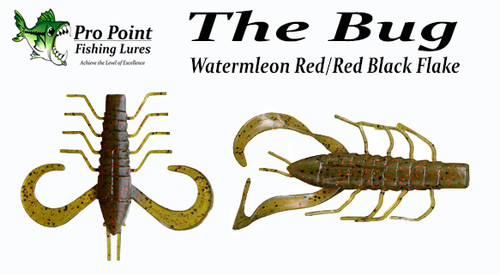 The Bug - Watermelon Red Black Flake | propointfishinglures