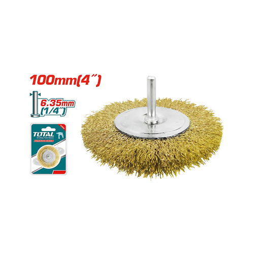 TOTAL Wire Wheel Brush with Shank (TAC34041) | KIRI TOOLS Cambodia