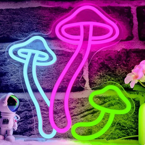 Mushroom LED Neon Lights for Wall Decor USB Powered | Curious Ape Mushroom