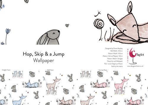 Hop, Skip & a Jump Wallpaper A3 Sample Sheet | Claret Printing