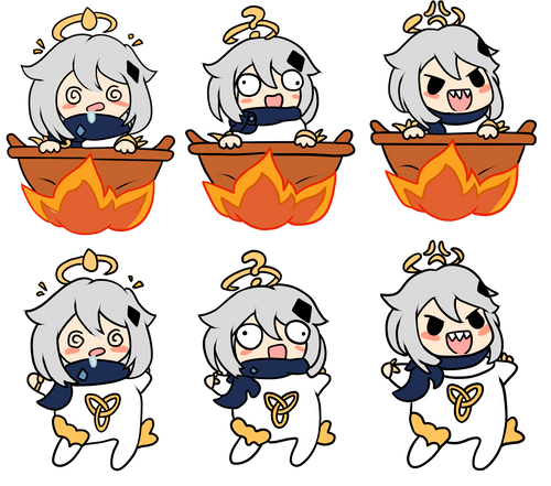 Derpy Paimon Sticker Sheet | The Sakura Dreams