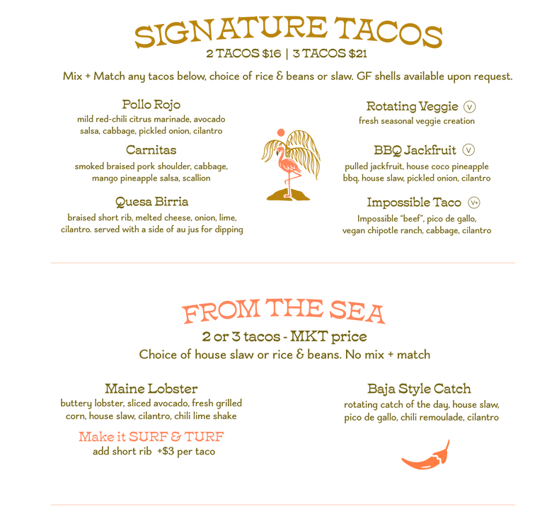 MENUS | Treehouse Taqueria