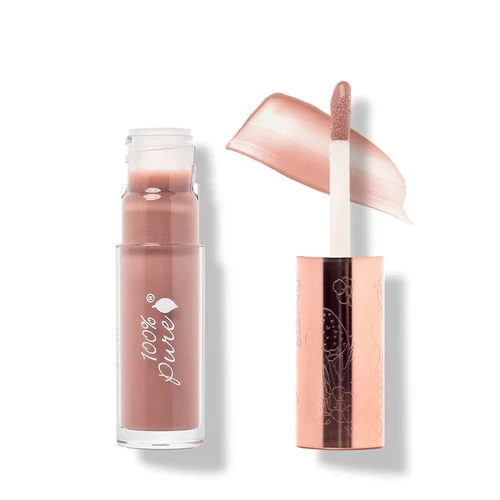 100% Pure - Fruit Pigmented Lip Gloss - Pink Caramel | Coco & Gizmo