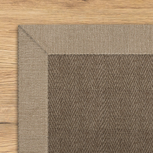 Sisal Herringbone Oatmeal Stair Runner with Cotton Oatmeal Border ...