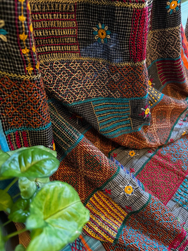 Patteda Anchu with Lambani work | fabled weaves