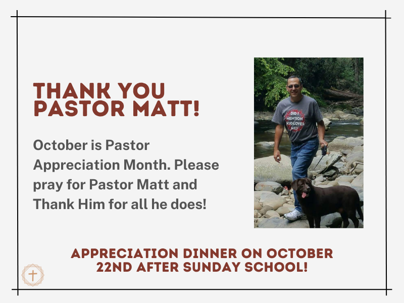 Pastor Appreciation Dinner | Addison FWB Church
