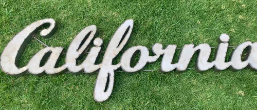 California Script Sign 6 Ft | A&I Yard Art