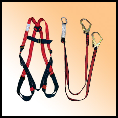 FULL BODY HARNESS WITH DOUBLE HOOK LANYARD - SAFELINE (INDIA) | Safex ...