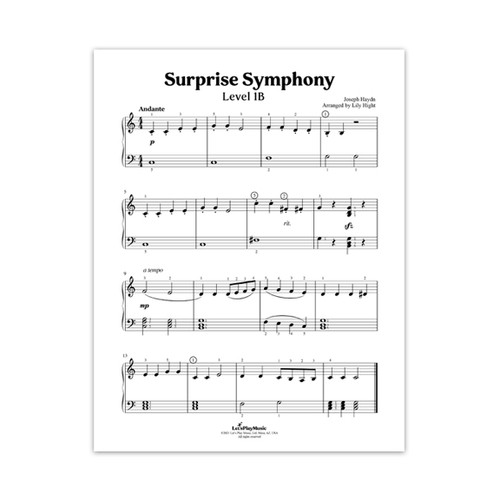 Sheet Music - Surprise Symphony | Letsplaymusic