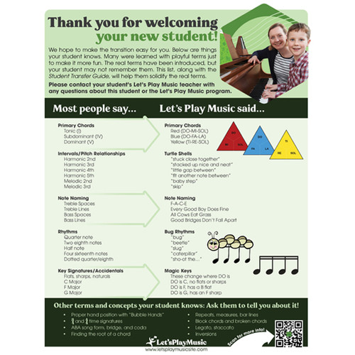 "Get to Know Your Student" Digital Flier | Lets Play Music