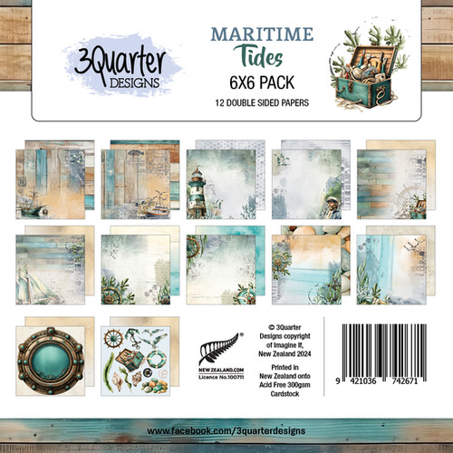 Maritime Tides 6x6 Collection - June 24 | 3quarter Designs