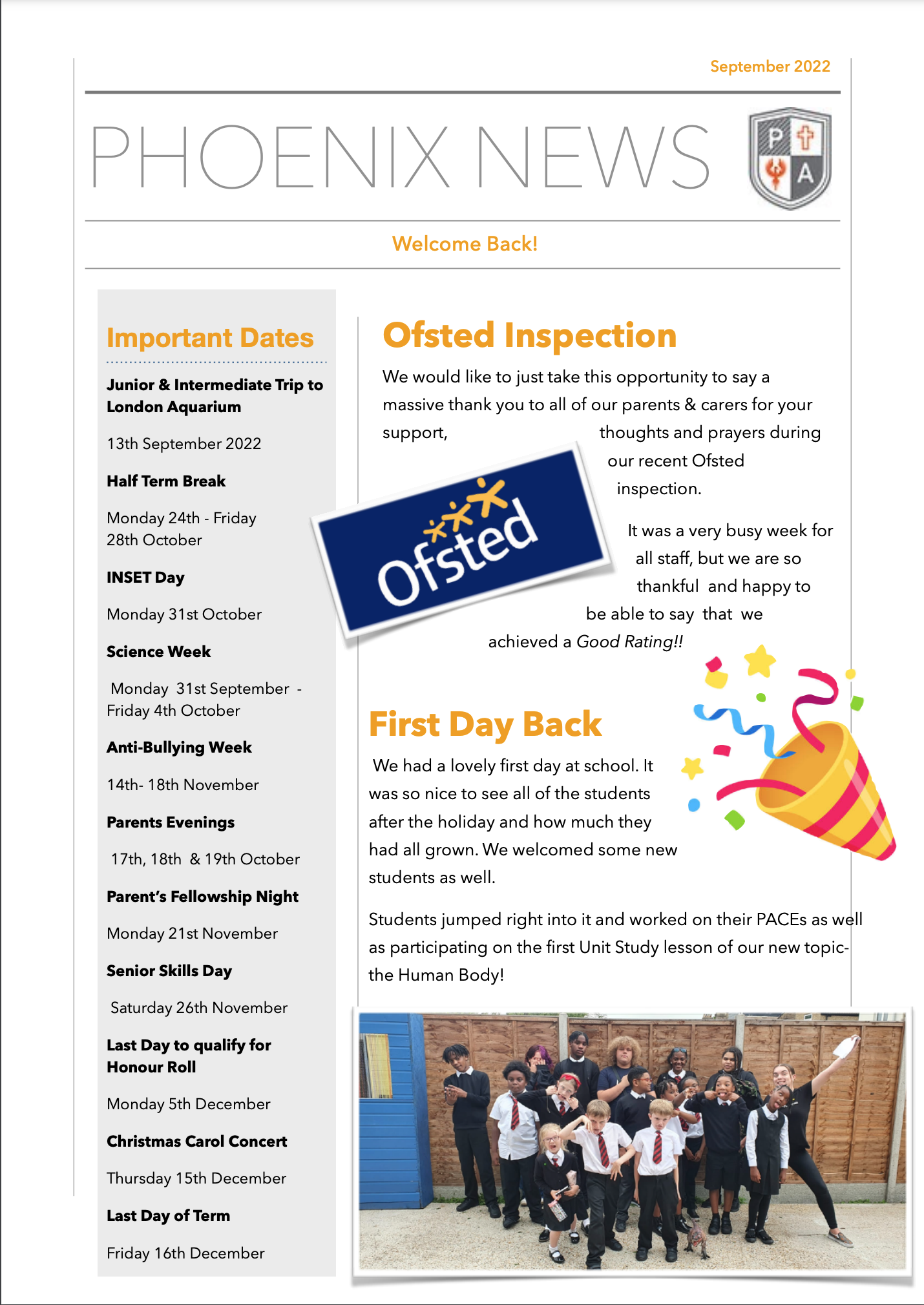 September 2022 Newsletter