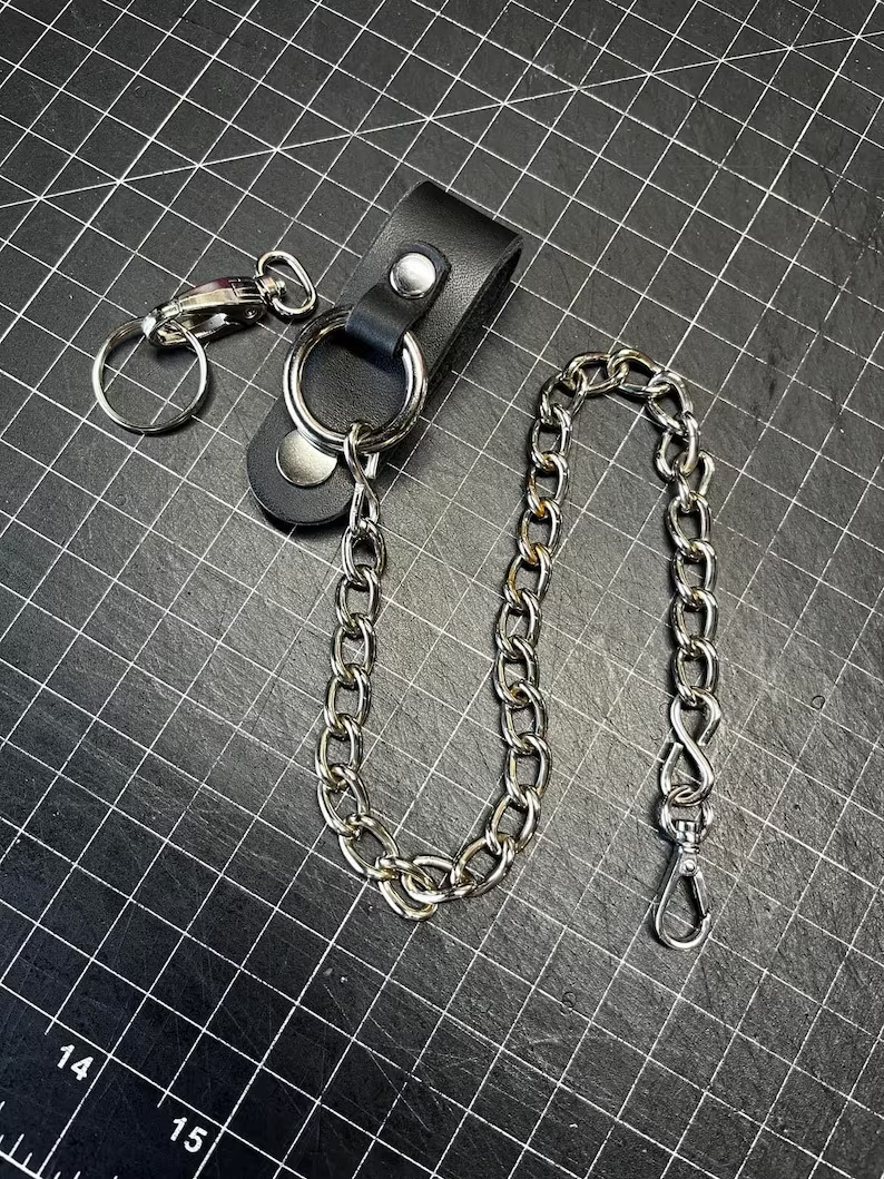 14-inch Solid Link Wallet Chain | Renaissance Cosplay Leather