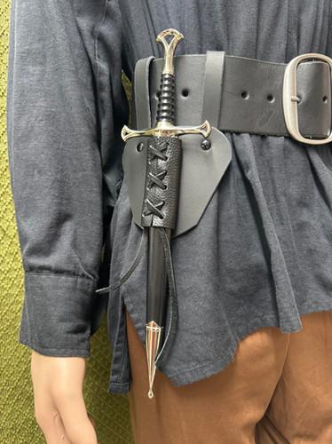 Straight Double Strap Leather Dagger Frog | Fierce Eagle Leather Creations