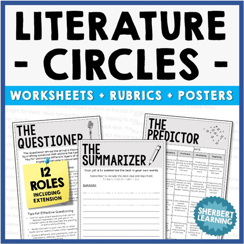 Literature Circles - Reciprocal Reading - Roles Jobs + Worksheets ...