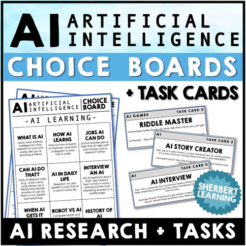 AI Artificial Intelligence Choice Boards Menus + Task Cards - Fun ...