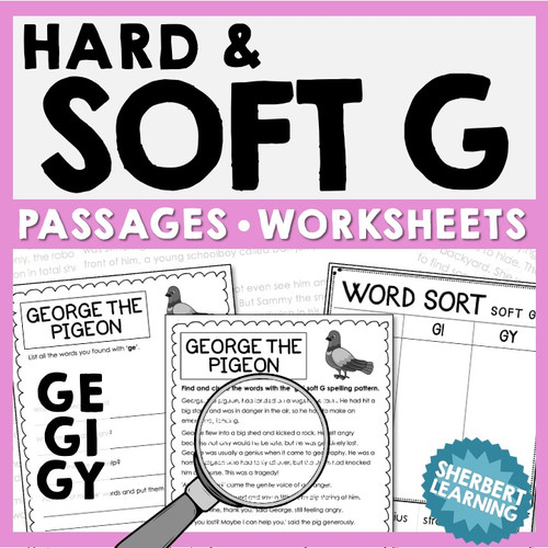 SOFT & HARD G - GE GI GY - Reading Passages & Follow Up Worksheets ...